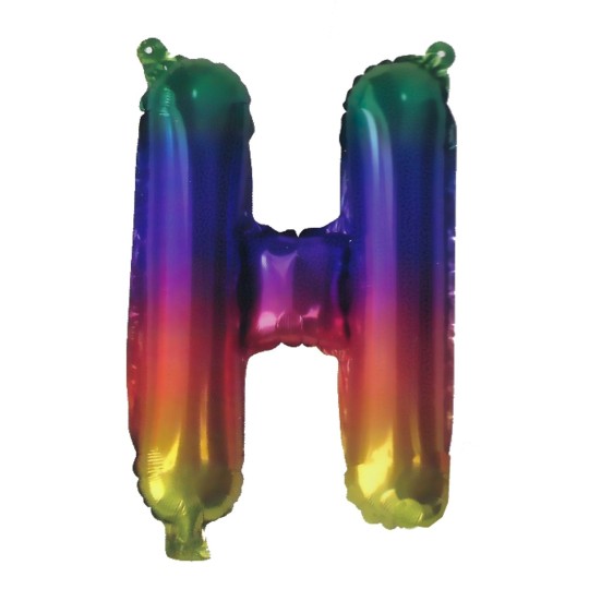 Rainbow Letter H Balloon 35cm | Letter Balloons | Who Wants 2 Party