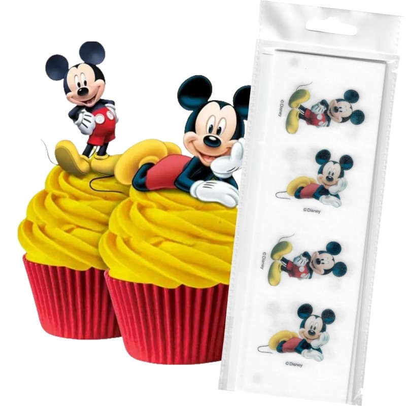Mickey Mouse Wafer Cupcake Toppers (Pack of 16) | Mickey Mouse Party ...