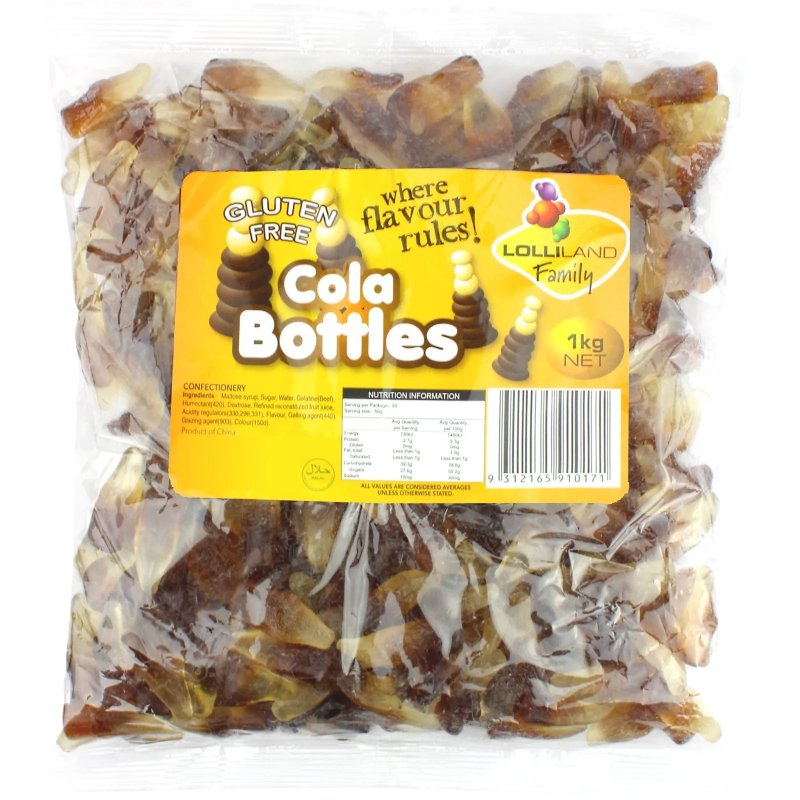 Cola Bottles (1kg) | Halal Lollies | Bulk Candy, Lollies & Chocolates ...