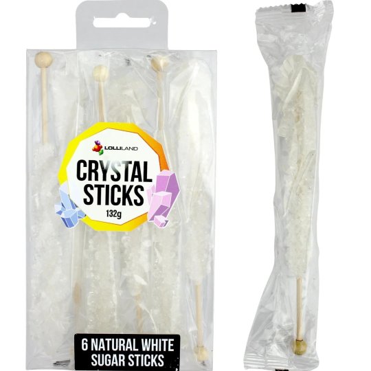 White Crystal Lolly Sticks (Pack of 5) | Bulk Candy, Lollies ...